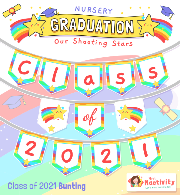 Class Of 2021 Graduation Bunting | Nursery Graduation Resources
