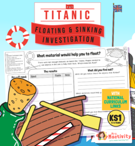 The Titanic Floating And Sinking Science Investigation | Titanic ...