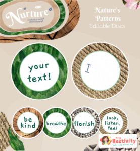 Nurture With Nature Editable Display Discs | Natural Display Resources