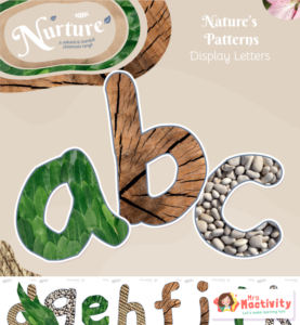 Nurture With Nature Lower Case Display Lettering | Natural Display ...