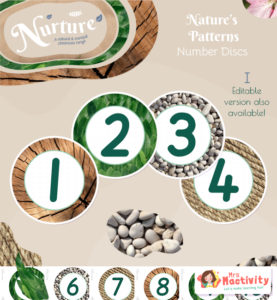 Nurture With Nature Number Discs | Natural Display Resources