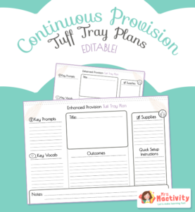 Editable Blank Enhanced Provision Template | Continuous Provision Planning