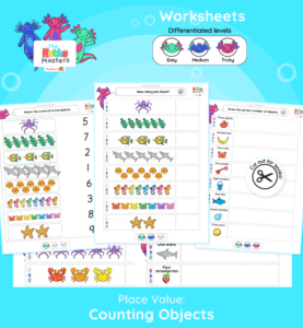 Year 1 Counting Objects Differentiated Worksheets | EYFS & Year 1