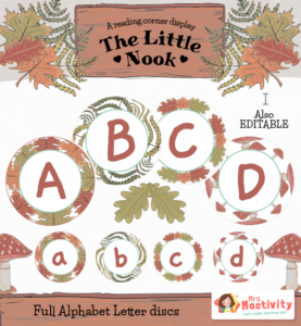 The Reading Nook Alphabet Display Discs | Reading Area Display Resources