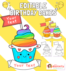 Editable Birthday Cupcakes Display Posters For Classrooms