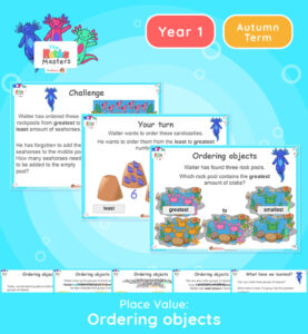 Year 1 | Ordering Objects Lesson Presentation | Year 1 Place Value ...