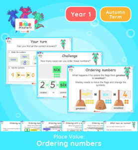 Year 1 | Ordering Numbers Lesson Presentation | Year 1 Place Value ...
