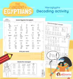 Ancient Egypt Hieroglyphics Decoding Activity Worksheet | Ancient Egypt ...