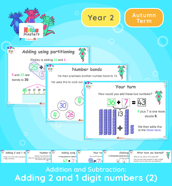 Year 2 | Adding 2 And 1 Digit Numbers Part 2 Lesson Presentation | Year ...