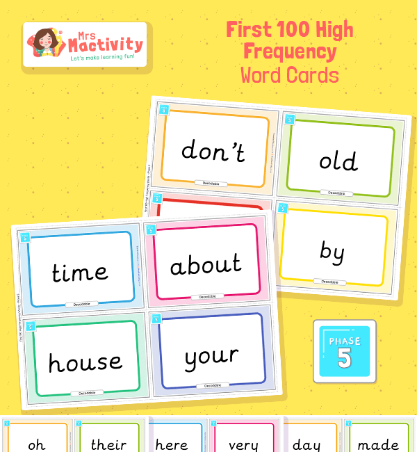 Phase 5 High Frequency Word Cards Phase 5 Phonics Resources Phase 5 High Frequency Word Cards Phase 5 Phonics Resources