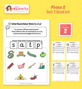 Phase 2 Set 1 Worksheets | Mrs Mactivity