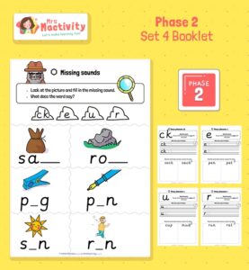 Phase 2 Set 4 Worksheets | Mrs Mactivity