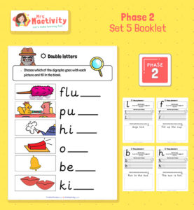 Phase 2 Set 5 Worksheets | Mrs Mactivity