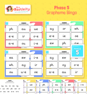 Phase 5 Grapheme Bingo Cards | Phase 5 Phonics Resources