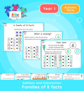 Year 1 | Fact Families: 8 Facts Lesson Presentation | Year 1 Addition ...