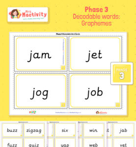 Phase 3 Graphemes Decodable Word Cards | Phase 3 Teaching Resources