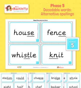 Phase 5 Alternative Spellings Decodable Word Cards | Phase 5 Phonics ...