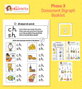 Phase 3 Consonant Digraphs Consolidation Booklet | Phase 3 Phonics ...