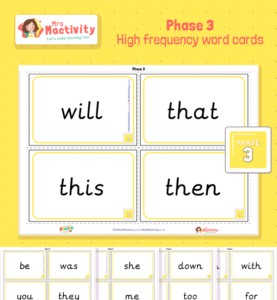 Phase 3 High Frequency Word Cards | Phase 3 Phonics Resources