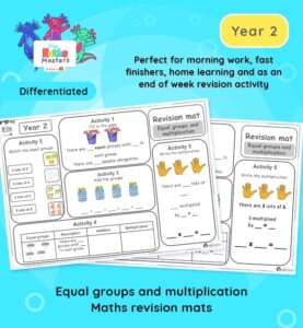 Year 2 Equal Groups And Multiplication Revision Mat