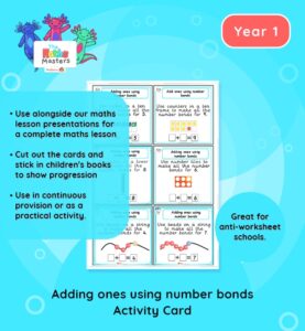 Adding Ones Using Number Bonds Activity Cards | Year 1 Maths