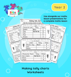 Year 2 | Making Tally Charts Worksheets | Year 2 Tally Chart Activities