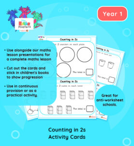 Counting Objects In 2s Activity Cards | Year 1 Maths Resource