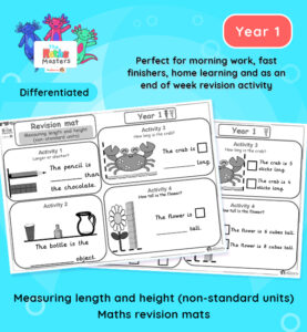 Year 1 | Measuring Lengths And Heights Revision Mat | Year 1 Length And ...