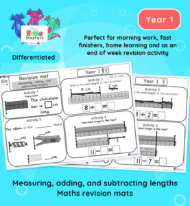 Year 1 | Adding And Subtracting Lengths Revision Mat | Year 1 Length ...