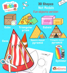 3D Shapes Nets - Fun Objects | KS1 3D Shape Resources