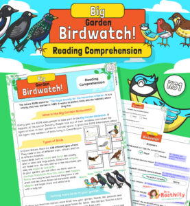 KS1 Big Garden Birdwatch Reading Comprehension | RSPB Big Garden ...