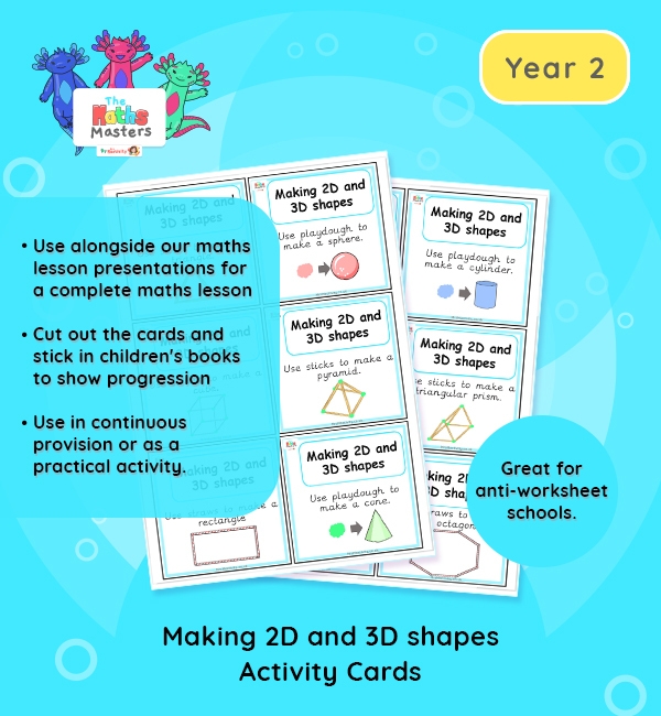 Year 2 | Making 2D And 3D Shapes Activity Cards | Year 2 Properties Of ...