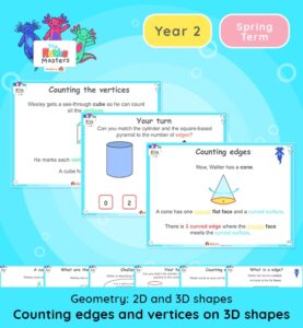 Year 2 | Counting Edges And Vertices On 3D Shapes Lesson Presentation ...