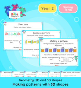 Year 2 | Making Patterns With 3D Shapes Worksheet | Year 2 3D Shape ...
