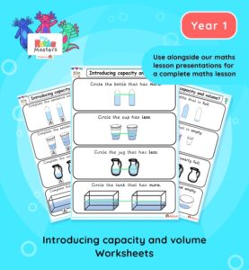 Year 1 Introducing Capacity And Volume Worksheets | Early Measurement ...