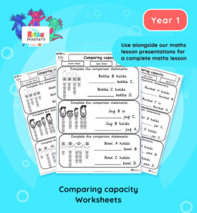 Year 1 Comparing Capacity Worksheets | Practical Volume Comparison ...