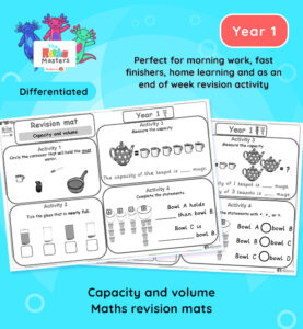 Year 1 | Capacity And Volume Revision Mat | Capacity And Volume Mastery