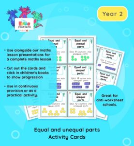 Year 2 | Unequal And Equal Parts Activity Cards | Year 2 Fractions ...