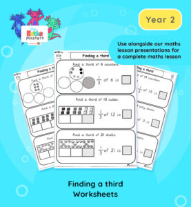 Year 2 | Finding A Third Worksheets | Year 2 Fractions Maths Mastery