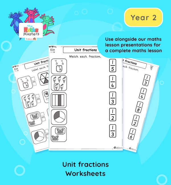 Year 2 Unit Fractions Worksheets Year 2 Fractions Maths Mastery