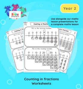 Year 2 | Counting In Fractions Worksheets | Year 2 Fractions Maths Mastery