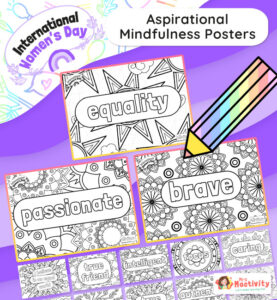International Women's Day Aspirational Mindfulness Colouring Pages ...