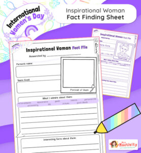 International Women's Day Inspirational Woman Fact File Activity ...