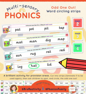 Odd One Out Activity - Phonics Family Range | Phonics Family Resources