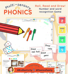 Roll Read And Draw Activity - Phonics Family Range | Phonics Family ...