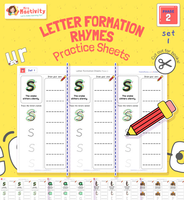 Phase 2 Set 1 Letter Formation Practice Sheets | Letter Formation Resources