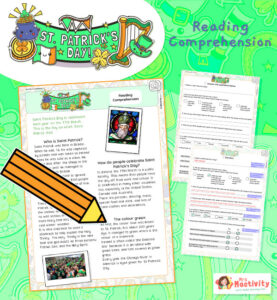 St Patricks Day Reading Comprehension Worksheet For KS1 Pupils