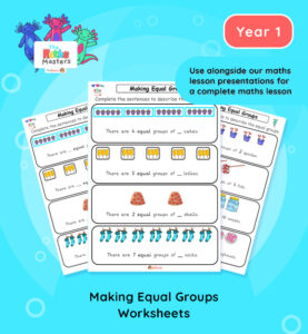 Year 1 Making Equal Groups Worksheets | Grouping And Multiplication ...