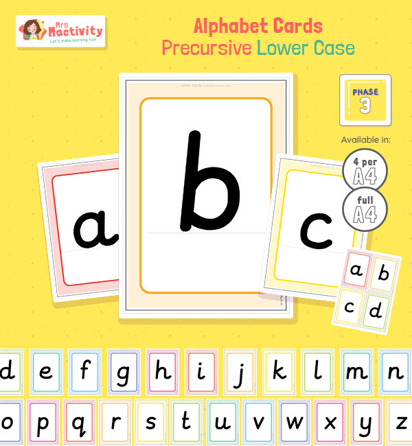 Lower Case Alphabet Cards | Alphabet Display Resources