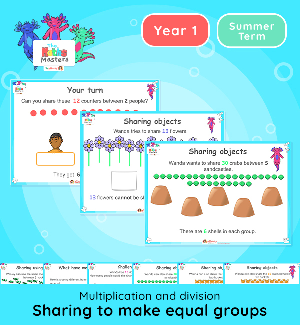 Year 1 | Sharing To Make Equal Groups Lesson Presentation | Year 1 ...